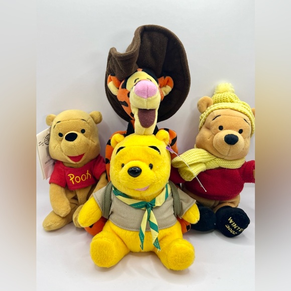 Disney | Toys | Vintage 9s Disney Winnie The Pooh Tigger Plush Bean Bag Figure 8 Nwt | Poshmark